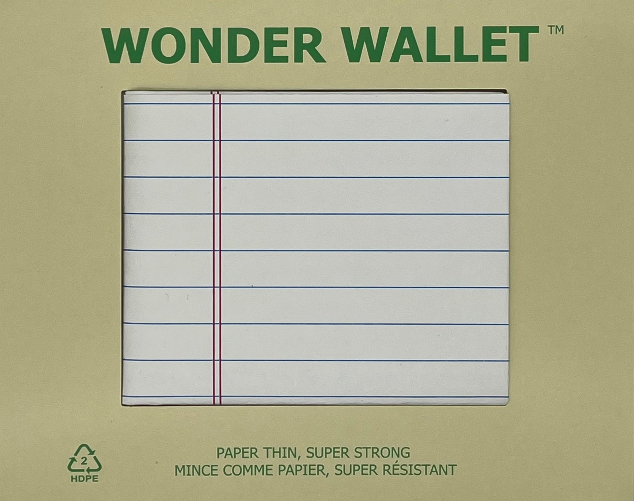 Wonder Wallet - Tyvek - Lined Paper – FreeKey Canada